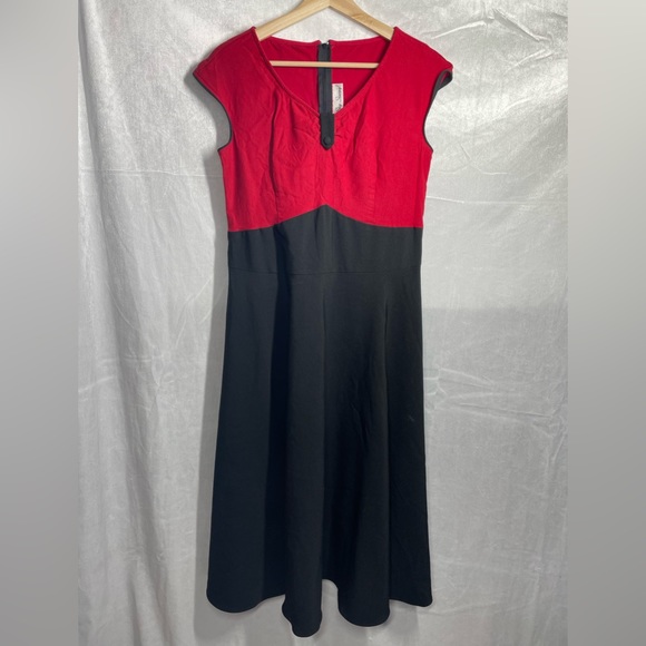Stop Staring | Dresses | Stop Staring Red Black Pin Up Dress Sz X ...